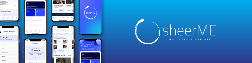 sheerME, a super APP de marcações e pagamentos de serviços de bem-estar